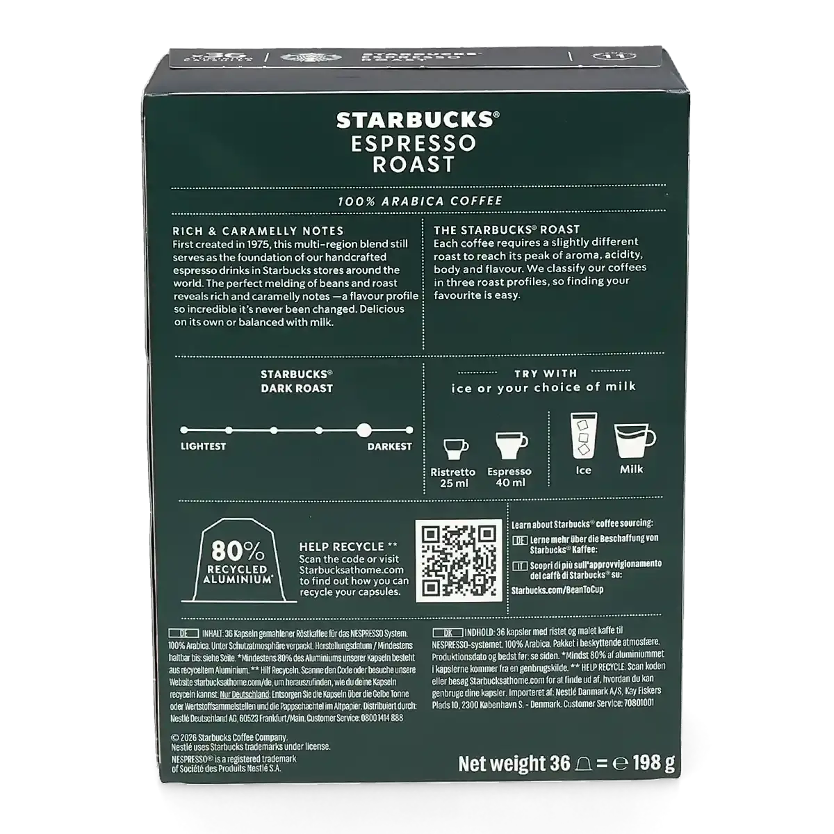 Starbucks | Espresso Roast - 36 Starbucks® by Nespresso® capsules